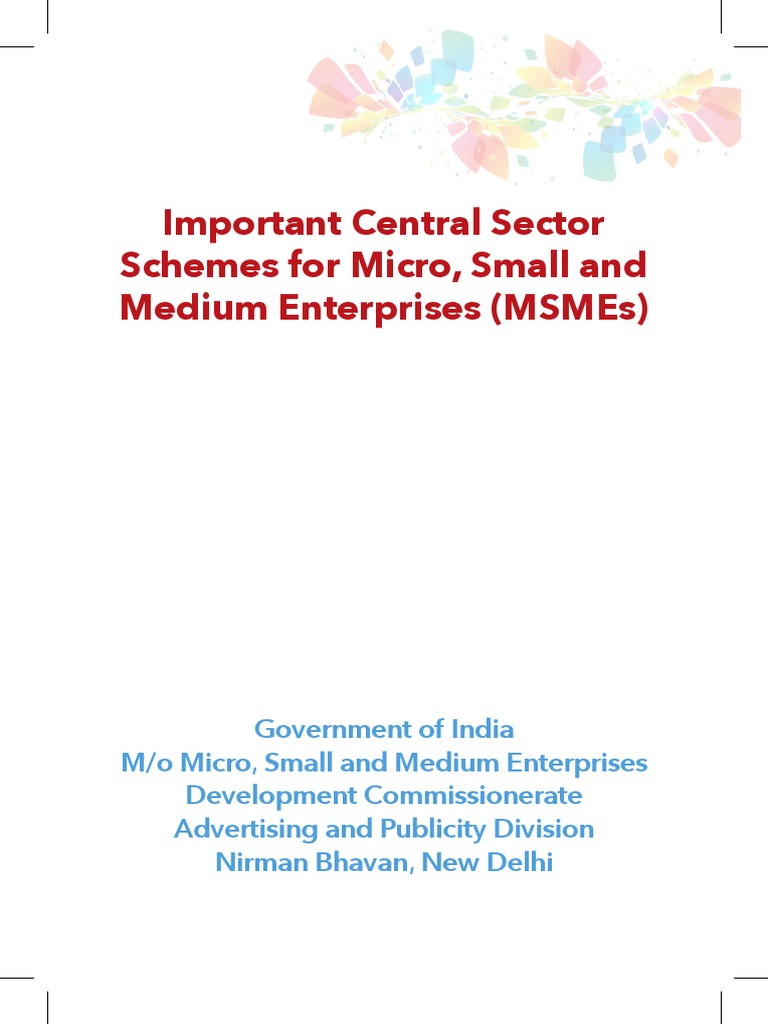 MSME Booklet - English PDF | PDF | Business