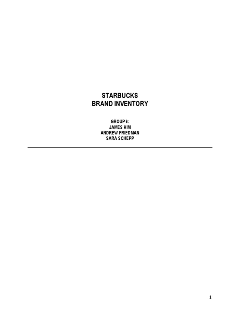 STARBUCKS BRAND INVENTORY Draft 3-8-10 v777 | Download Free PDF ...