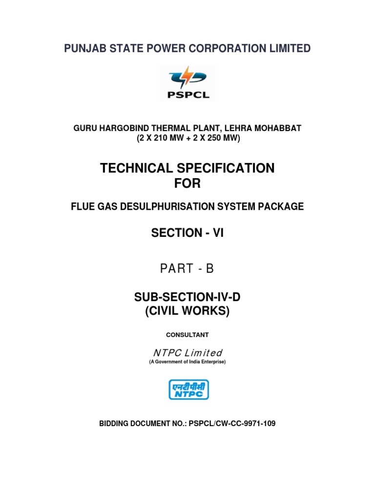 Section-VI - PART-B4 (Civil) | PDF | Chimney | Framing (Construction)