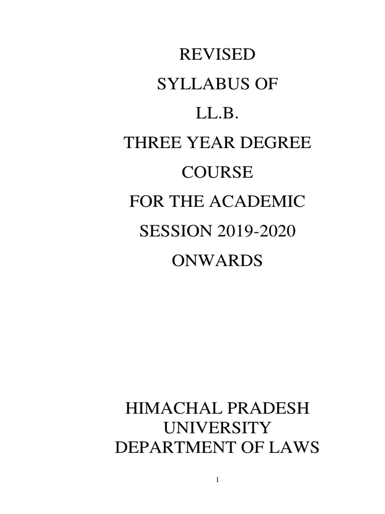 LLB Syllabus Full | PDF | Copyright | Statutory Interpretation