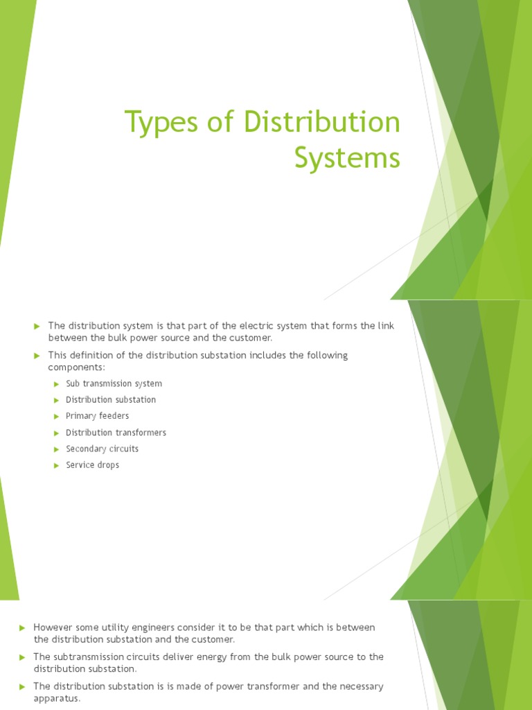 Types of Distribution Systems