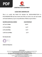Load Test Certificate for Hoist PA1200 | PDF