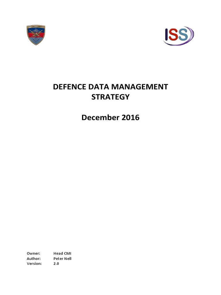 Defence Data Management Strategy | PDF | Data Quality | Big Data