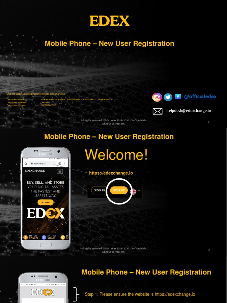 EDEX User Registration Guide | PDF | Identity Document | Password