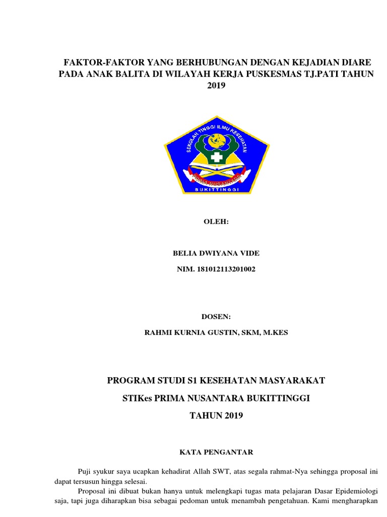 Proposal Epid (Case Control) | PDF