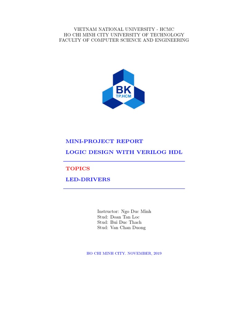 Verilog HDL LED Driver Report | PDF | Hardware Description Language ...