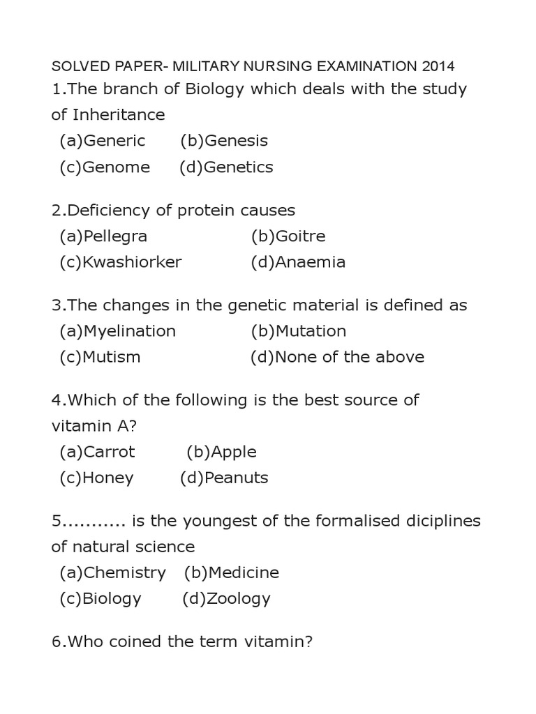(WWW - Entrance-Exam - Net) - MNS Entrance Paper | PDF | Plasmodium ...