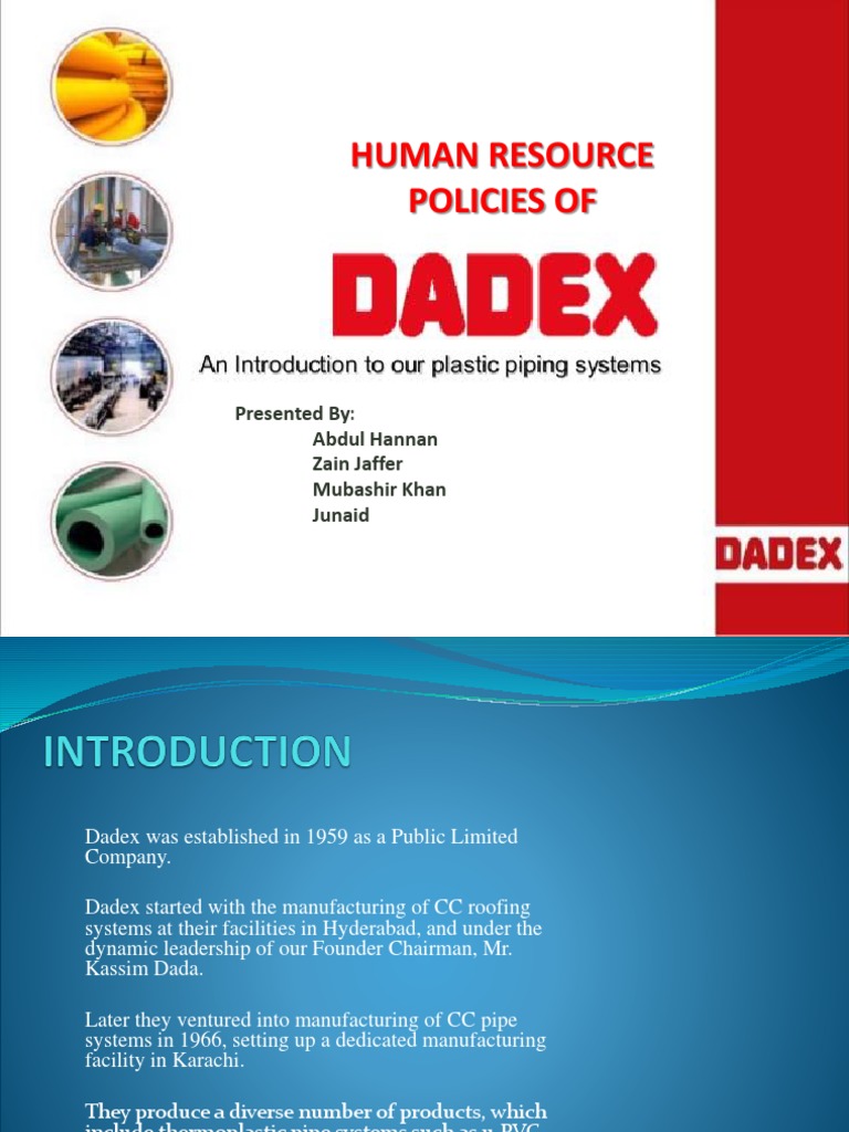 Dadex Human Resource Policies Overview | PDF | Human Resource ...