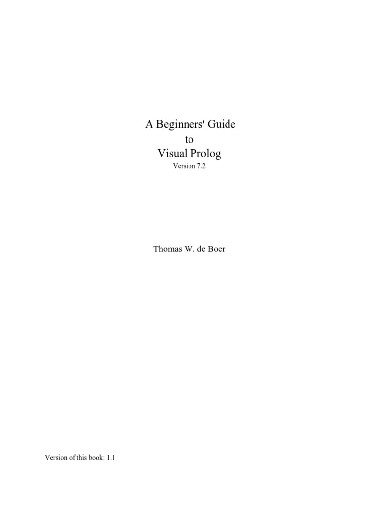 Visual Prolog Beginners Pdf Directory Computing Integrated