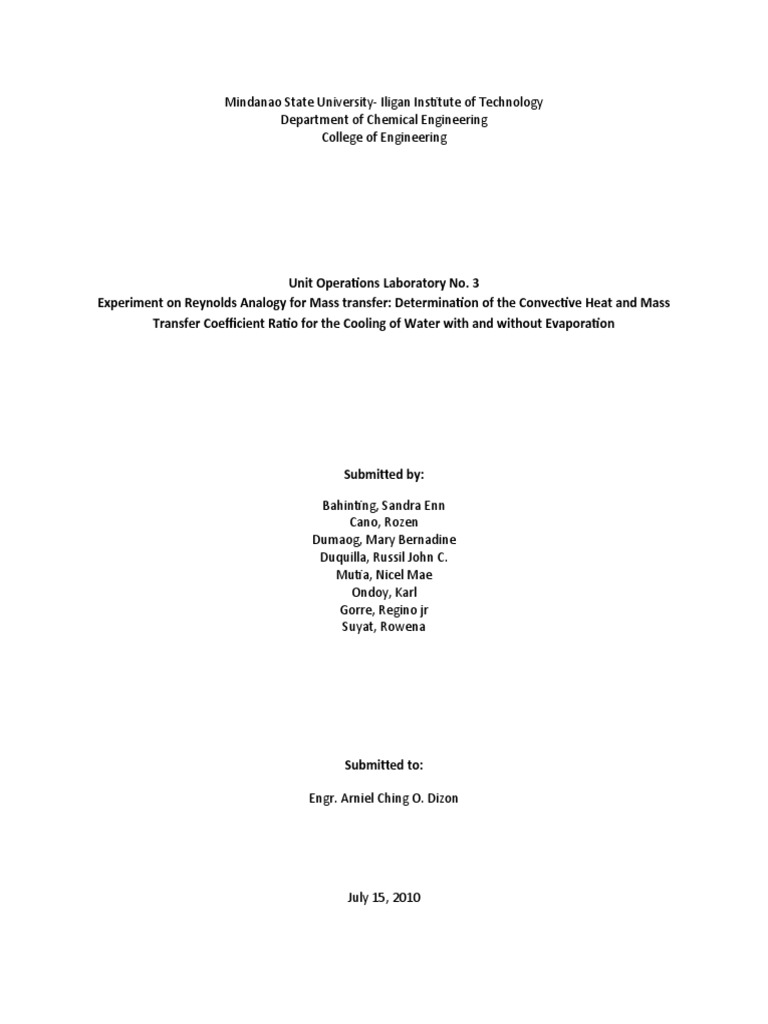 Lab Report Title Page