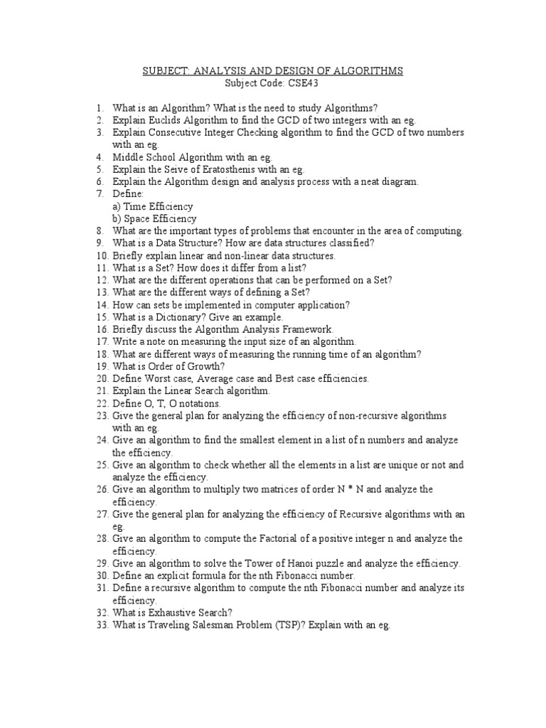 Question Bank Download Free Pdf Computational Complexity Theory Algorithms