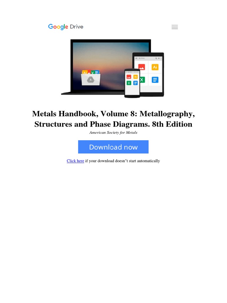 Metals Handbook Volume 8 Metallography Structures and Phase Diagrams ...