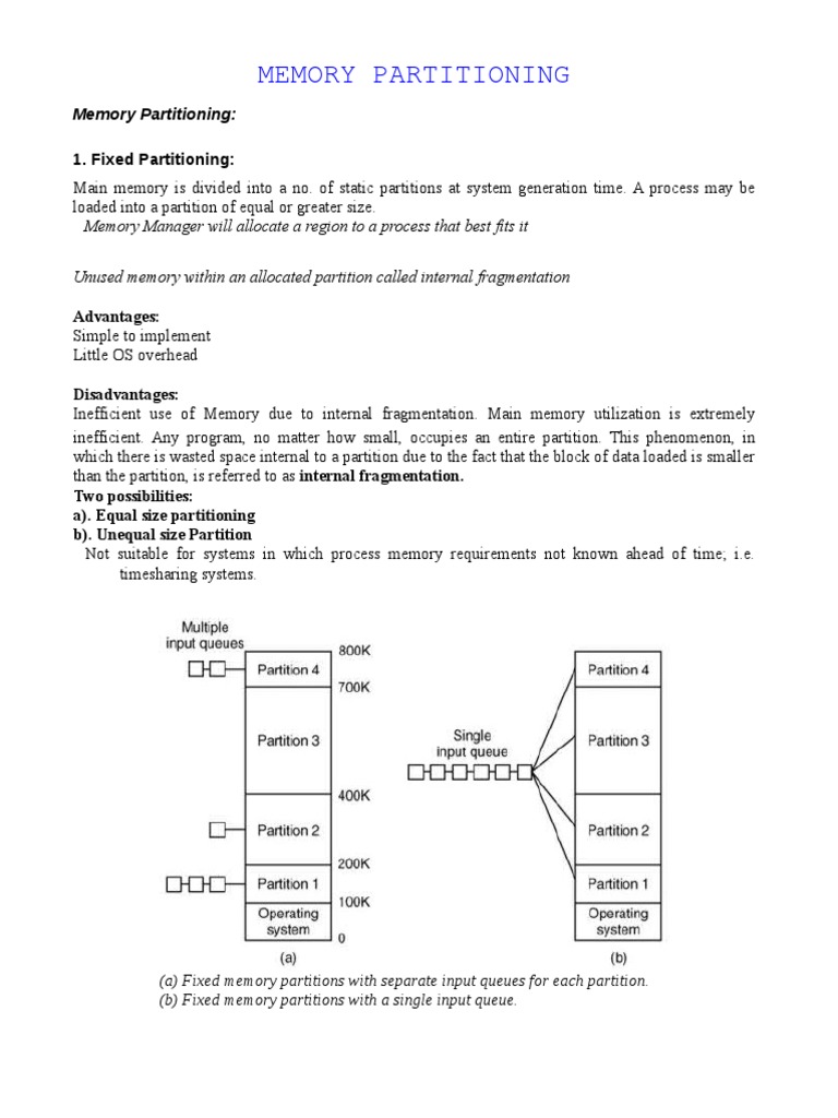 Memory Partitioning | PDF | Information Technology Management | Computer Engineering
