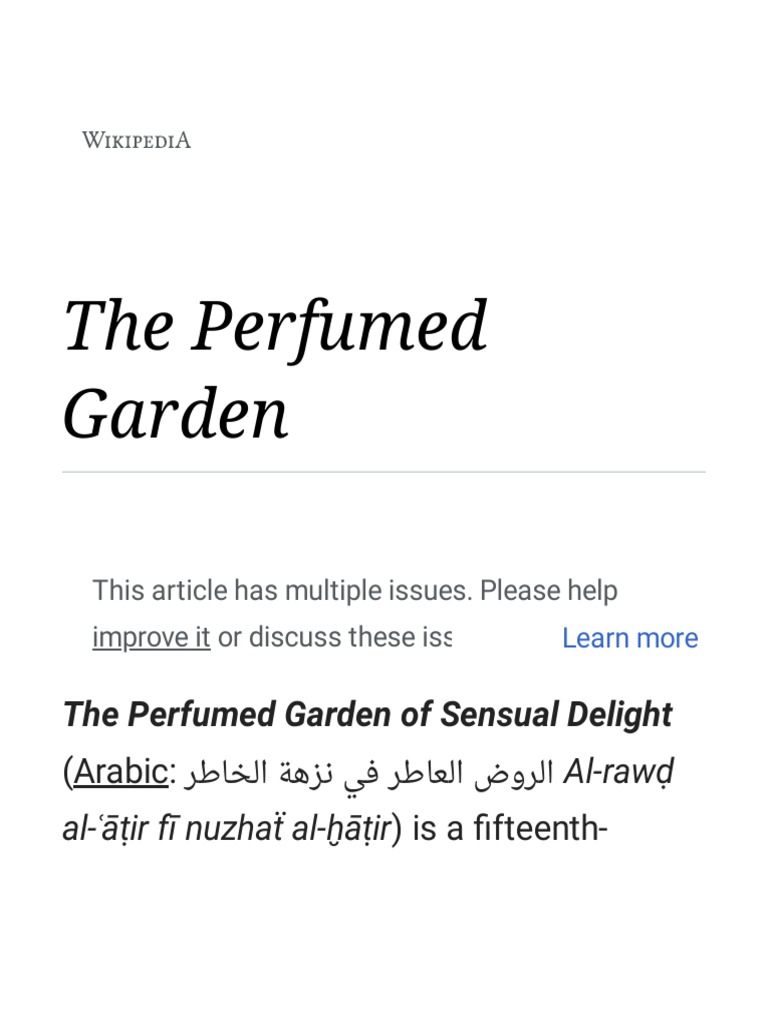 The Perfumed Garden - Wikipedia PDF | PDF | Human Sexuality | Sexuality