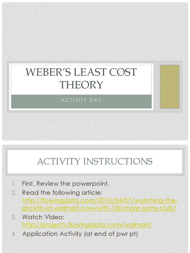 Weber - S Least Cost Theory | PDF | Economies | Business