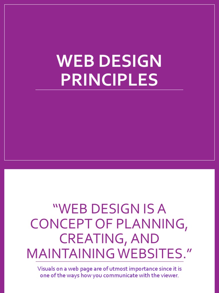4 - Web Design Principles | PDF | Web Design | Websites
