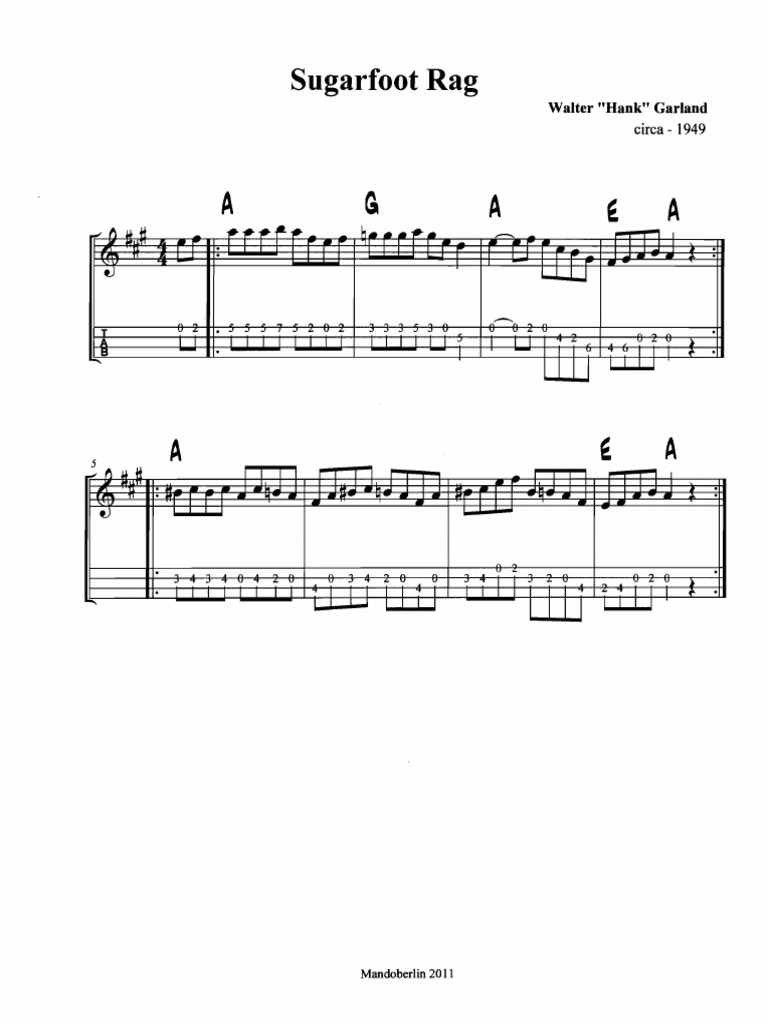 Sugarfoot Rag Pdf