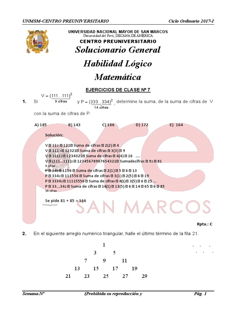 Solucionario - Semana #7 - Ordinario 2017-I | PDF | Cáncer | Sistema inmune