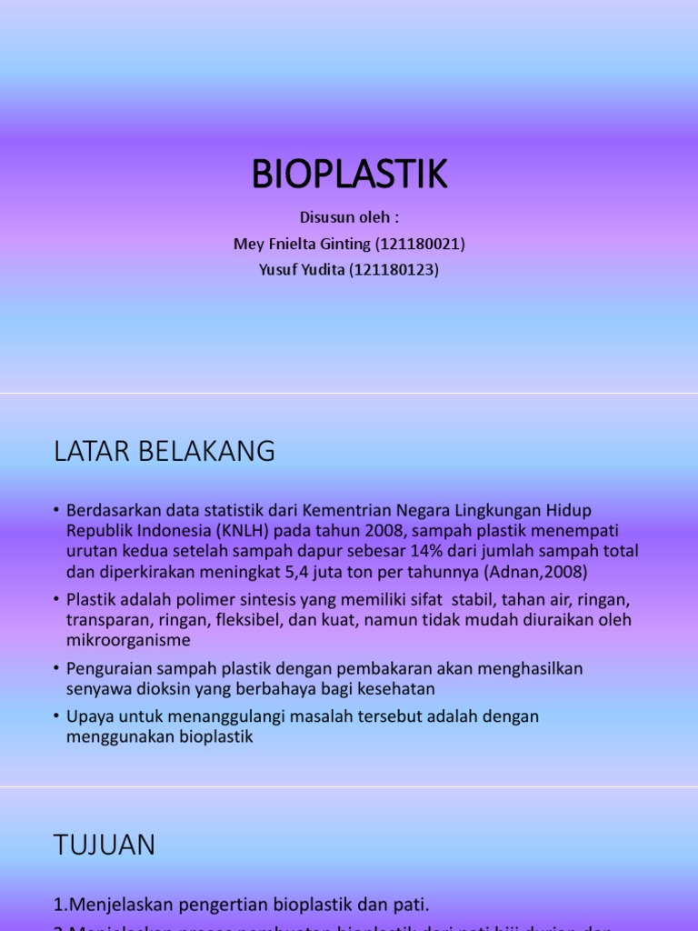 Bioplastik dari Biji Durian | PDF