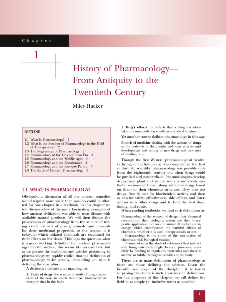 History of Pharmacology Overview | PDF | Pharmacology | Anesthesia