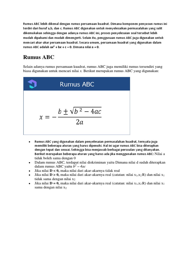 Rumus Abc | PDF