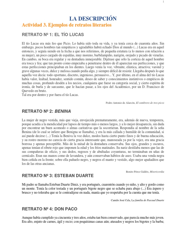 El Retrato | PDF | Retrato | Verbo