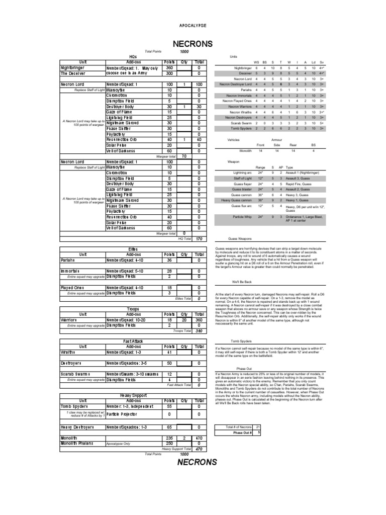 Necron | PDF | Armour | Artillery