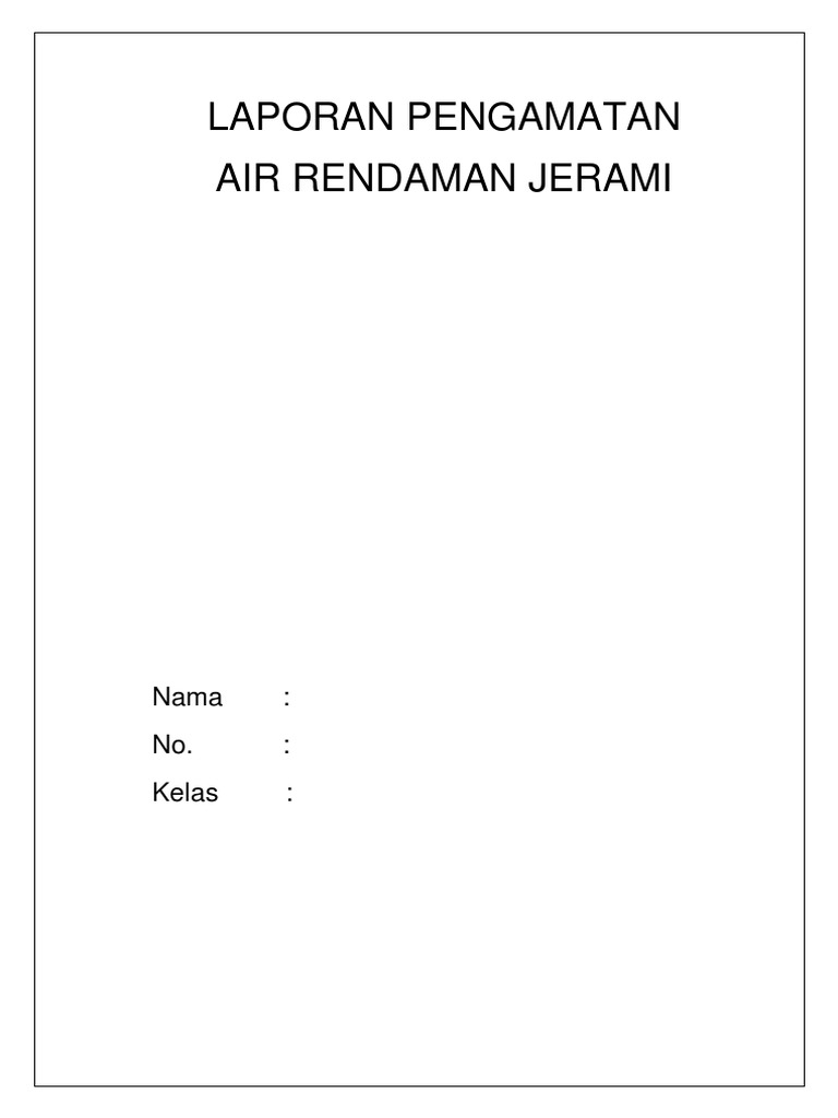 Laporan Pengamatan Air Rendaman Jerami | PDF