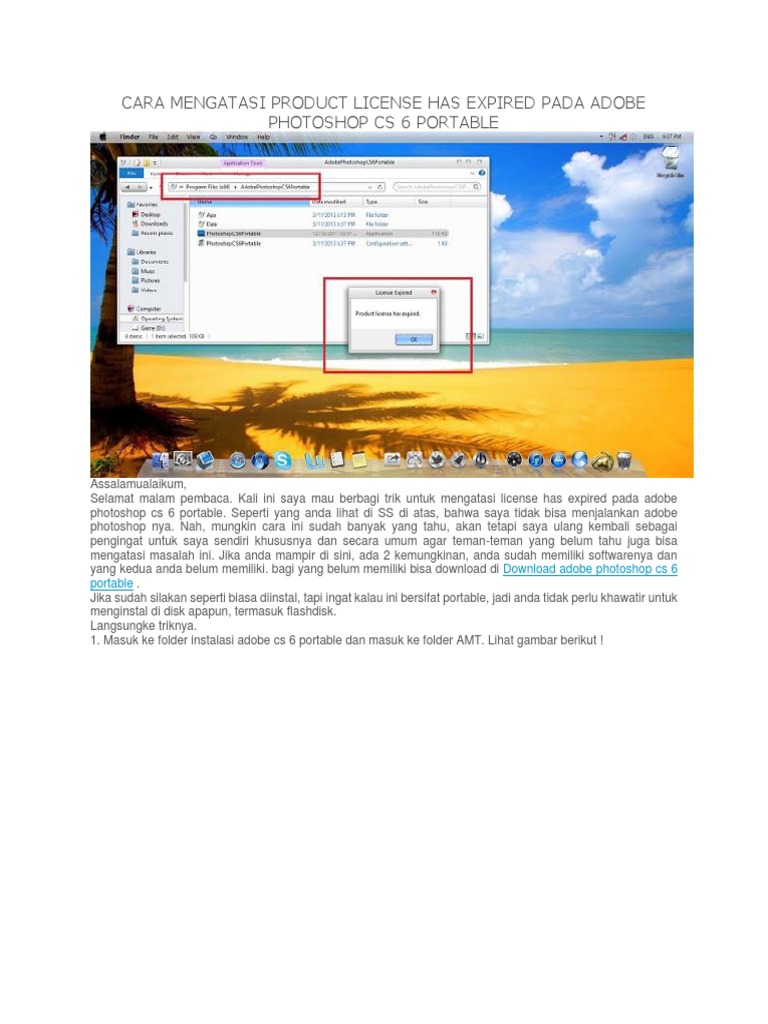 Cara Mengatasi Product License Has Expired Pada Adobe Photoshop CS 6 ...