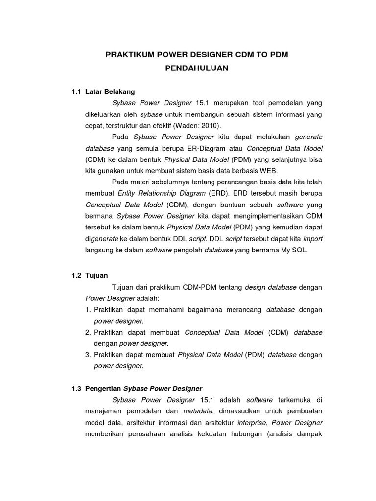 Praktikum CDM - PDM | PDF