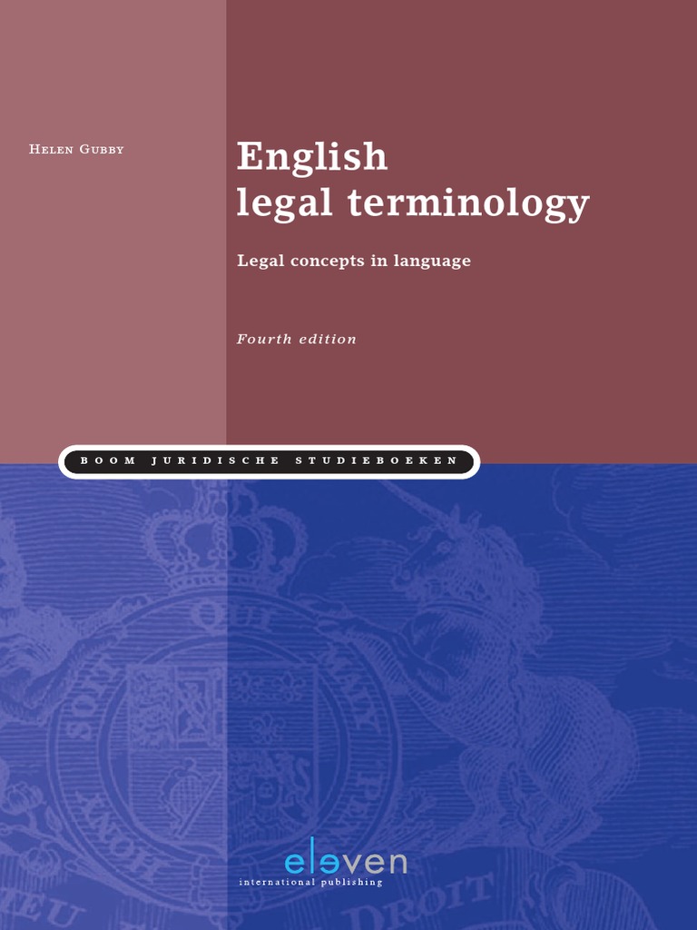 English Legal Terminology - Legal Concepts in Language | Download Free ...