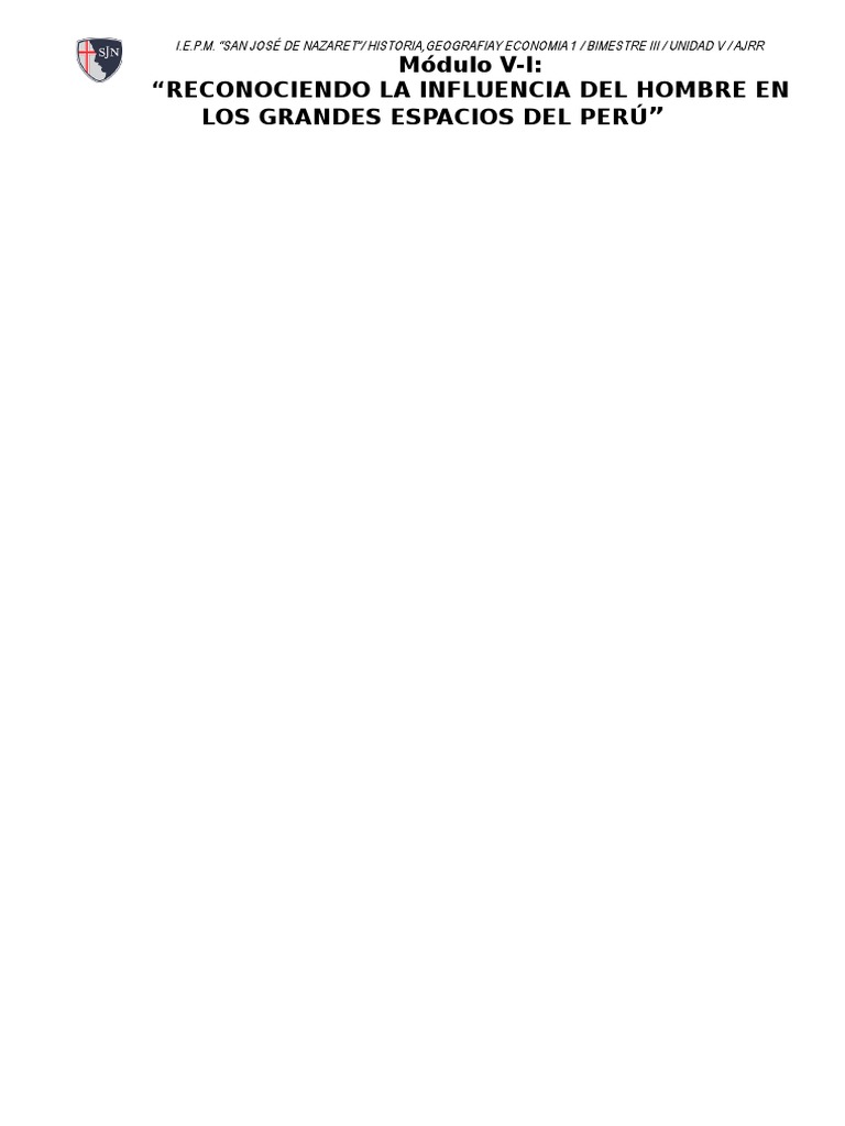 Hge1 U5 Sesion 01 | PDF | Perú | Paisaje