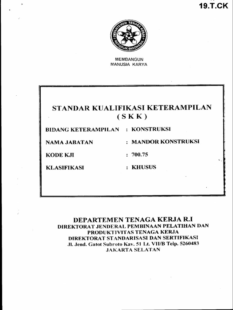 Skkni Mandor Konstruksi PDF | PDF