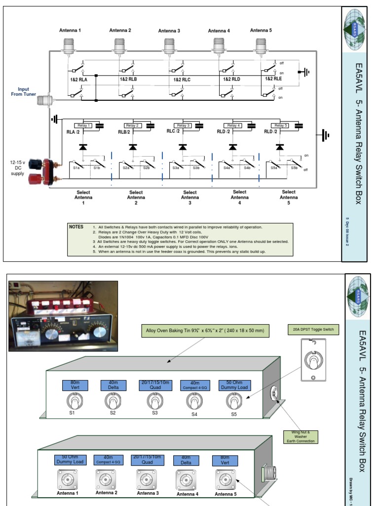 5 Antenna Relay Switch Iss 2 Ea5avl | PDF | Relay | Switch