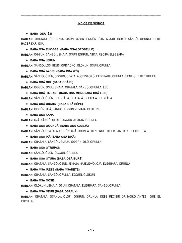 10.decimo Eji - Tratado de Ifá - Osa Meji | PDF | Santeria