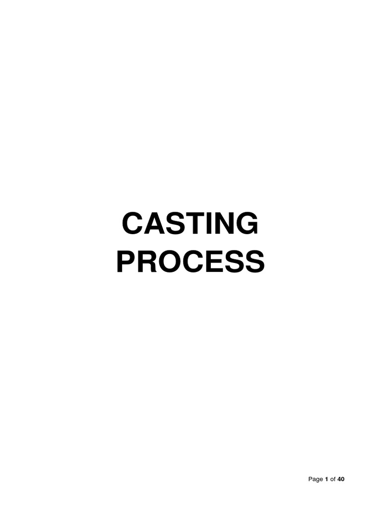 Casting Process | PDF | Casting (Metalworking) | Casting