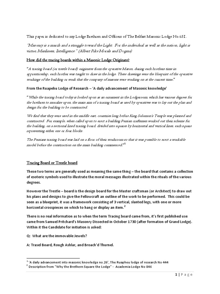 EA Tracing Board | PDF | Freemasonry | Masonic Lodge