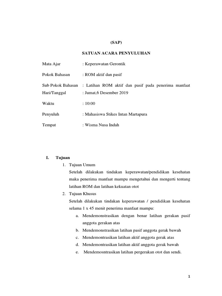 Sap Rom Aktif Dan Pasif | PDF