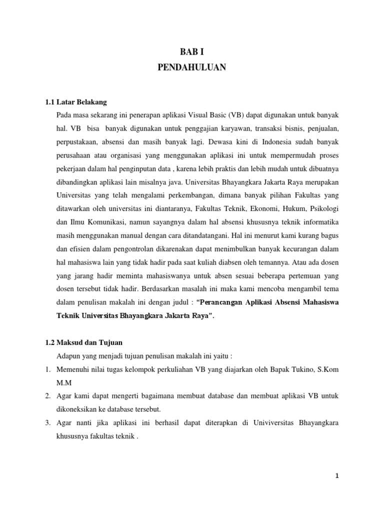 Contoh Laporan Pemrograman VB 6.0 Dan PH | PDF | Seni
