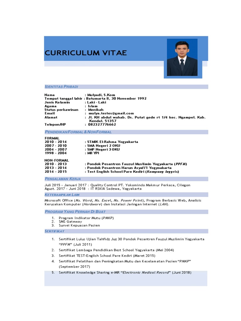 Mulyadi CV-dikonversi | PDF