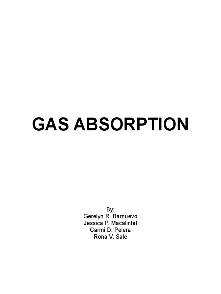 Gas Absorption | PDF | Solubility | Solution