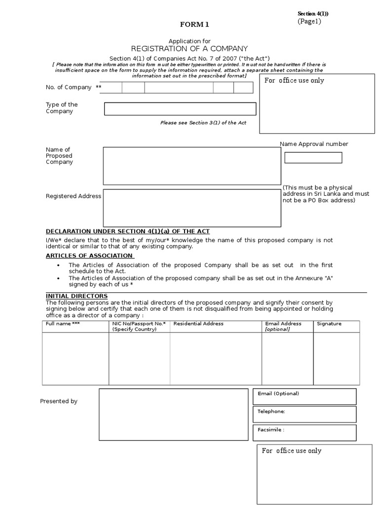 Form 1 | Download Free PDF | Government | Government Information