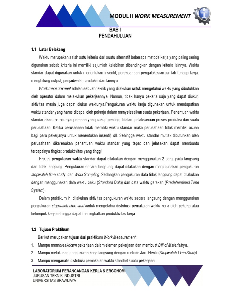 Modul 4 Work Measurement | PDF