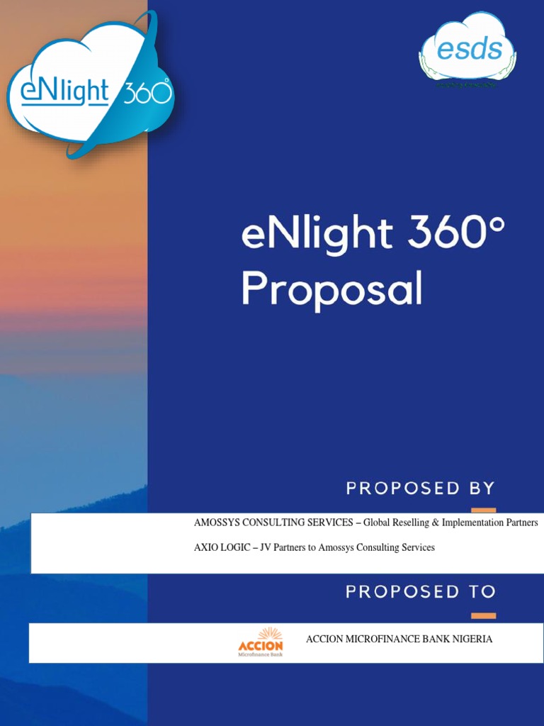Enlight 360 Proposal For ACCION Bank | PDF | Microsoft Sql Server | Cloud Computing