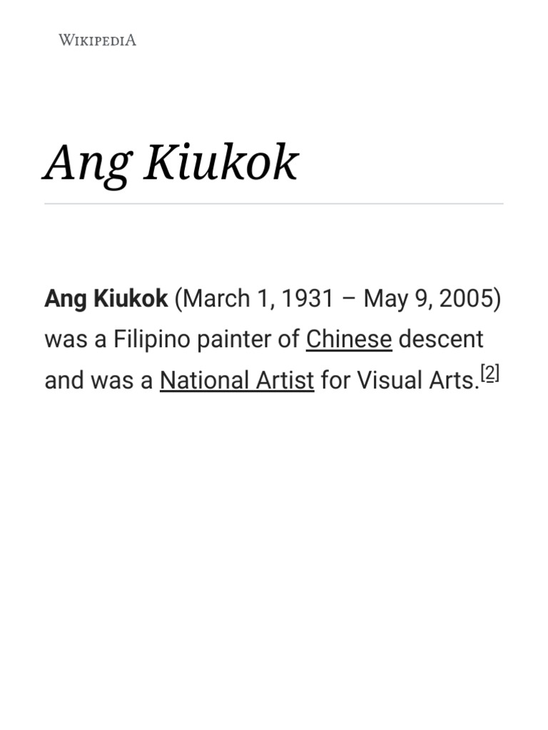 Ang Kiukok | PDF | Philippines | Paintings