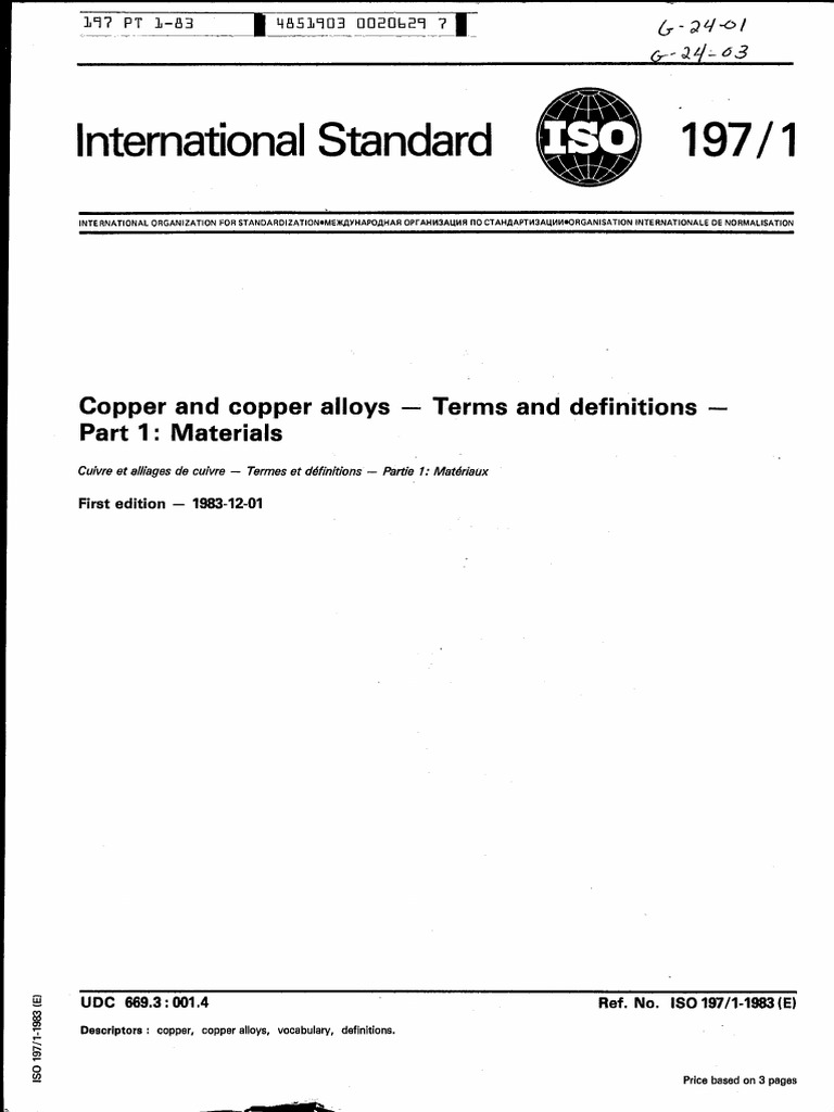 ISO 197-1-1983 Scan | PDF