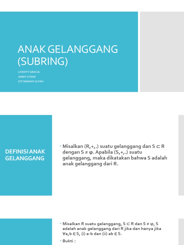 Subring | PDF