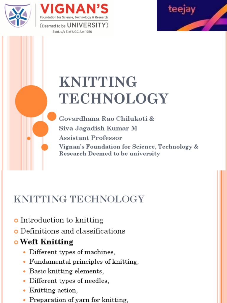 Basics of Weft Knitting | PDF | Knitting | Textiles