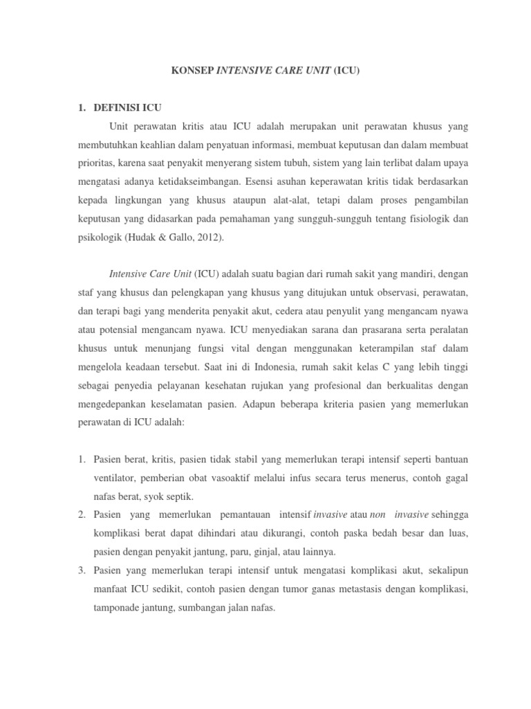 Konsep Icu | PDF