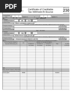 Bir Form 2307 Sample | PDF | Withholding Tax | Corporate Tax